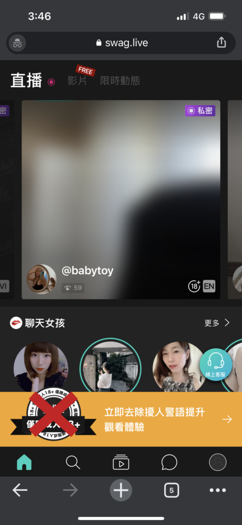 為什麼進入 SWAG 後總是模糊一片？三種方式教學，快速解除警語訊息！ - SWAG Blog - SWAG 官方部落格