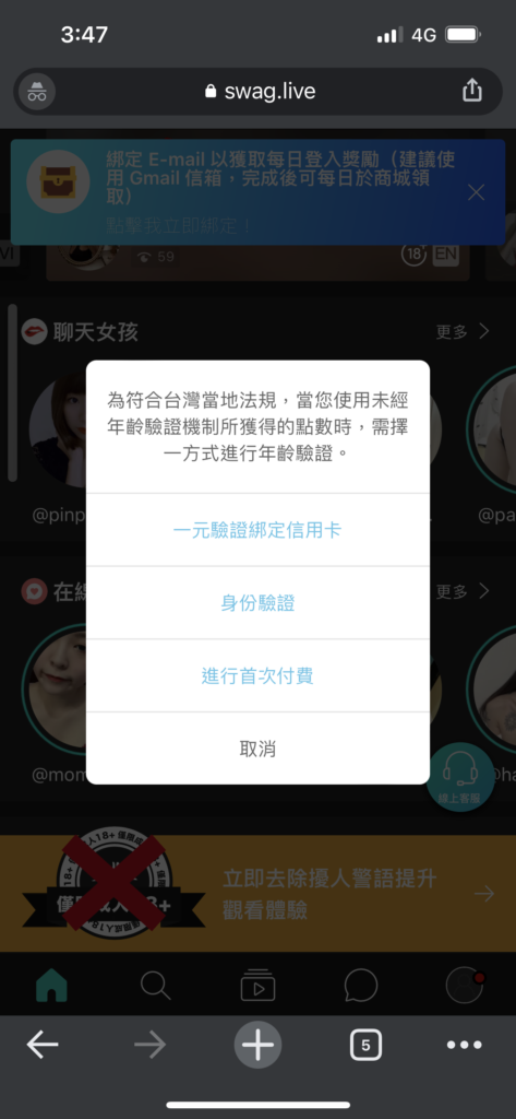 為什麼進入 SWAG 後總是模糊一片？三種方式教學，快速解除警語訊息！ - SWAG Blog - SWAG 官方部落格