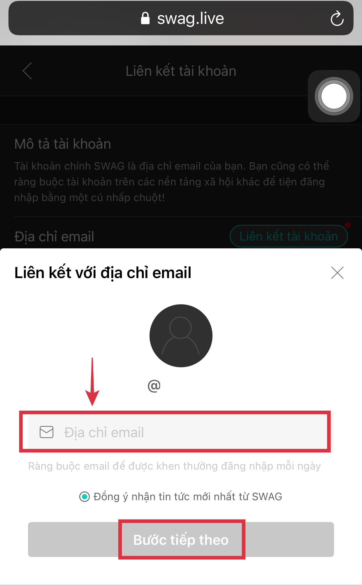 Liên kết email, đăng nhập mỗi ngày để được nhận 200 kim cương miễn phí ...